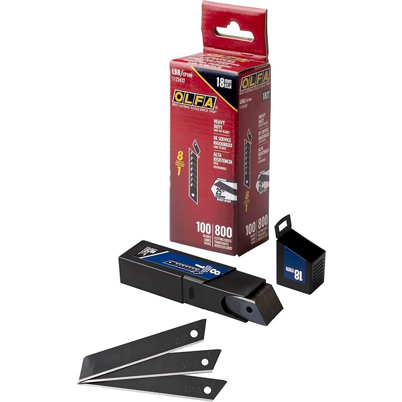 OLFA LBB/CP100 18mm Ultra-Sharp Black Heavy-Duty Snap Blade, Pack of 1 – Mississauga Hardware ...