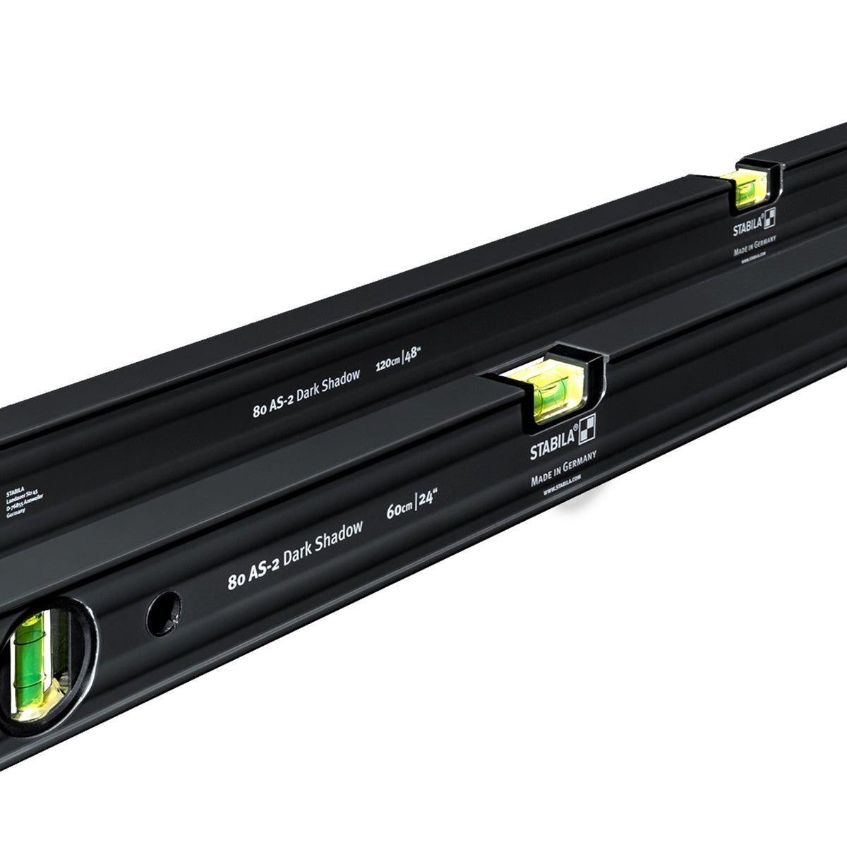 STABILA Stabila Dark Shadow Type 80-AS 24 Inch & 48 Inch Level Set ...