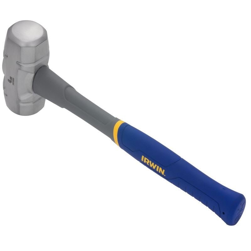 IRWIN IWHT56603 4 lb Polished Face Steel Head Rubber Sledge Hammer ...
