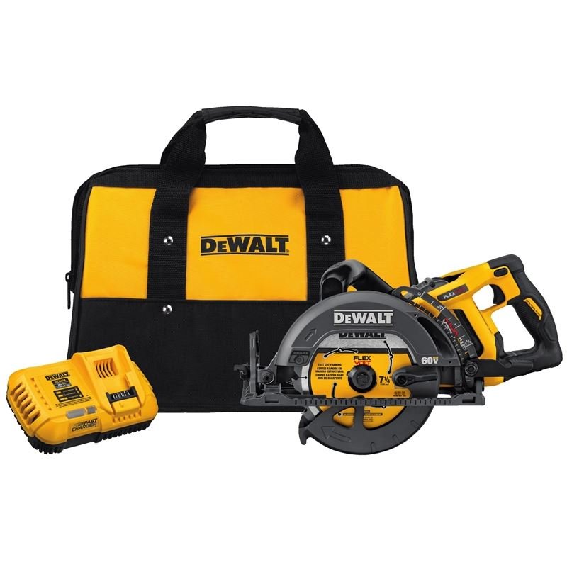 DCS577X1 FLEXVOLTÂ® 60V MAX* 7-1/4 in. Cordless Worm Drive Style Saw (9 ...