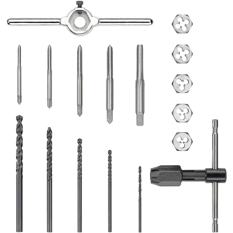 DEWALT DWA1450 17 piece Metric Tap and Small Hexagon Die Set ...