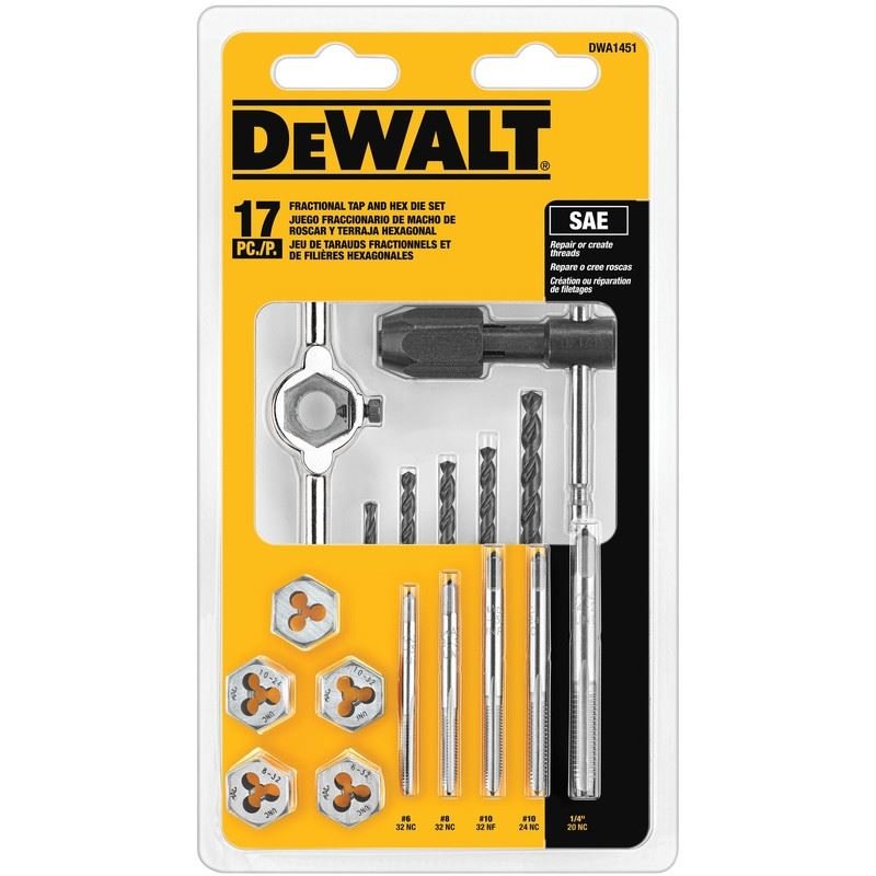 DEWALT DWA1451 17pc Imperial Tap and Die Set - Mississauga Hardware ...